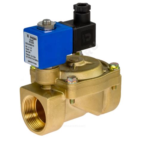 Клапан электромагнитный латунь НЗ Ev220b Ду 20 Ру16 ВР с катушкой ВВ230as 220В Ac 90С не прямого