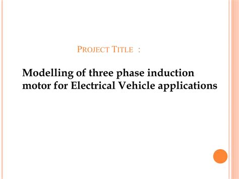 Modeling Of Induction Motor Using Ansys Motor Cad Pptx Green