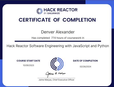 Hackreactor Webdevelopment Codingbootcamp Denver Alexander