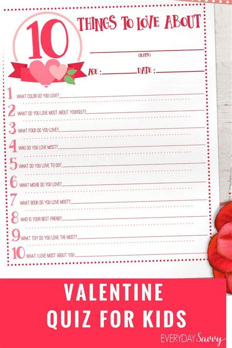 Valentine Trivia Printable