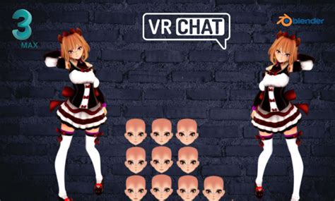 Create Vrchat Avatar Anime D Model Vtuber Model Vseeface Ffix Nsfw Anime By Blisschat