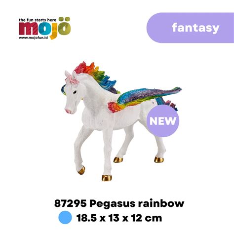 Jual Mojo Fun Pegasus Rainbow 87295 Fantasy Collection Shopee Indonesia