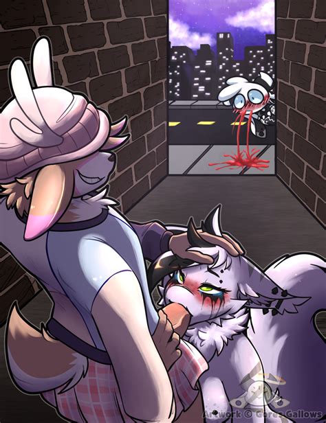 Rule 34 Absurd Res Anthro Blood Blush Bodily Fluids Deer Duo Fellatio