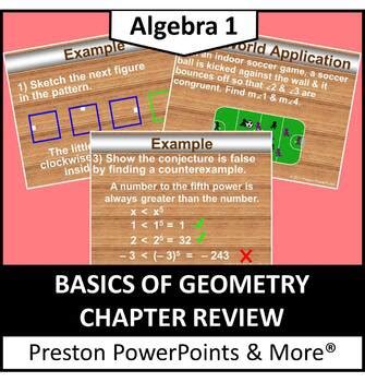 Basics Of Geometry Chapter Review In A PowerPoint Presentation TPT