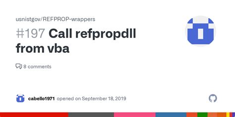 Call Refpropdll From Vba · Issue 197 · Usnistgovrefprop Wrappers · Github