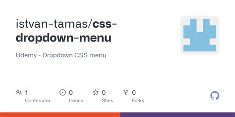 Github Istvan Tamascss Dropdown Menu Udemy Dropdown Css Menu