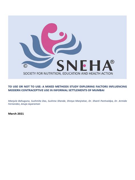 To Use Or Not To Use A Mixed Methods Study Exploring Factors In Influencing Modern Contraceptive