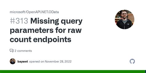 Missing Query Parameters For Raw Count Endpoints · Issue 313