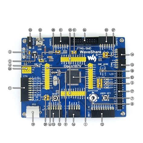 Waveshare Stm32f107vct6 Stm32 Development Board Core Board Pl2303