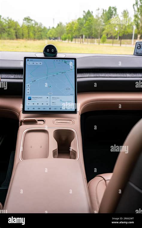 The Infotainment Screen And Nomi Of A Second Generation Nio Es6 On A Test Drive At Badaling