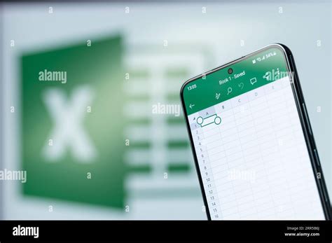 New York Usa August 20 2023 Creating Empty New Spreadsheetin Microsoft Excel Mobile On