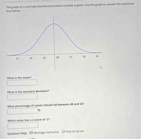 solved the graph of a normally distributed random variable is given