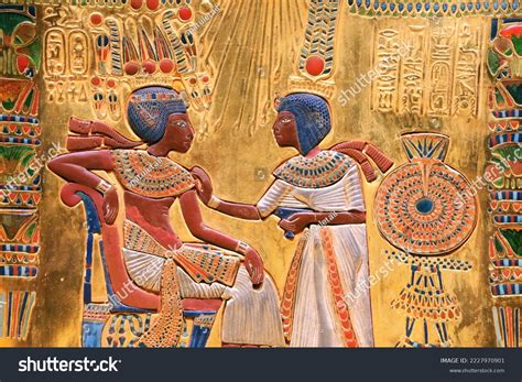 King Tutankhamun And His Wife