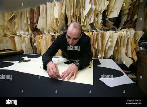 Fashion Designer At Work In His Studio Editorial Use Only No Negative Publicity Stock Photo Alamy