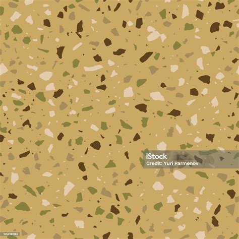 테라조 바닥재 이음매 없는 노란색 패턴 광택이 나는 암석 표면 컬러 모자이크 바닥 파스텔 색상의 작은 무작위 대리석 자갈 0명에 대한 스톡 벡터 아트 및 기타 이미지