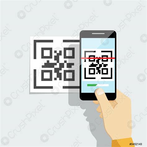 Capture Qr Code On Mobile Phone Stock Vector Crushpixel