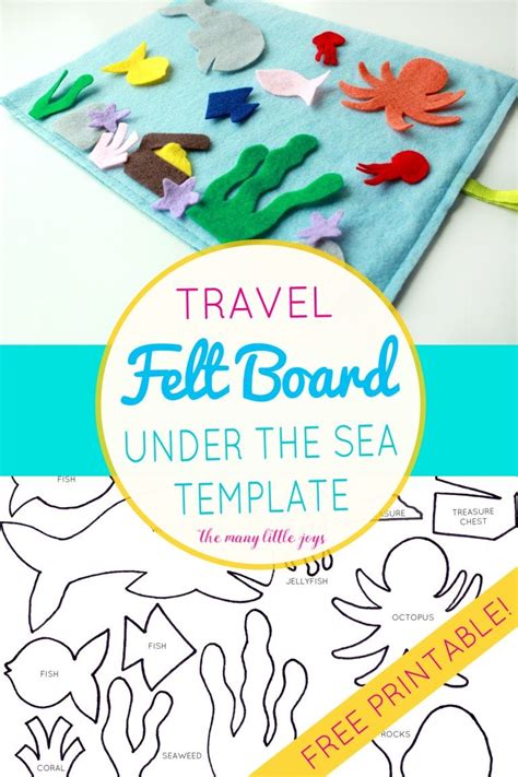 Travel Felt Board Under The Sea Play Set Free Printable Templates
