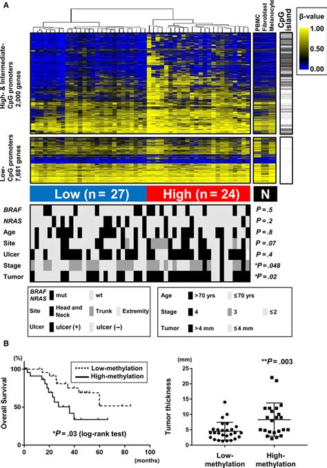 methylation subgroups in mm a unsupervised hierarchical clustering