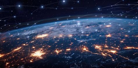 Abstract Global Network Concept With Glowing Connection Premium AI Generated Image