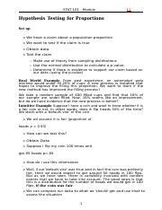 14 Hypothesis Testing Proporions Handouts Docx STAT 101 Module Three 11 Hypothesis Testing