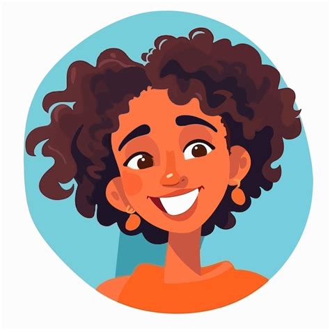 Premium Vector A Portrait And Avatar Of Girl Laughter And Joy Smile And Calmness Diversity Of
