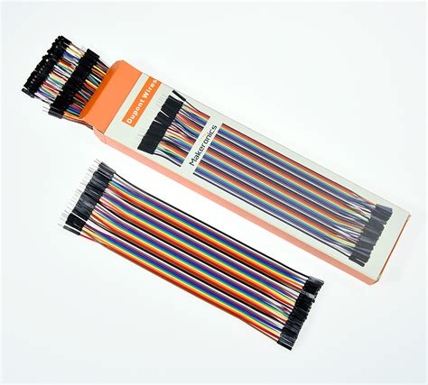 Makeronics 120pcs Multicolored Dupont Wire 40pin Male To Female M F 40pin Male To Male M M