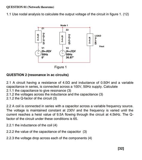 Solved 11 Use Nodal Analysis To Calculate The Output