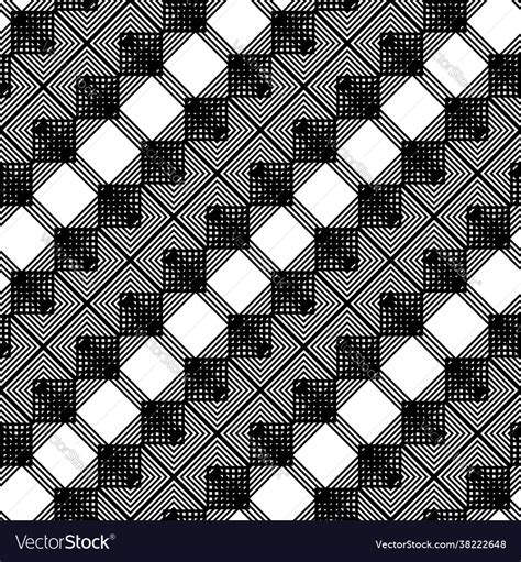 Design Seamless Monochrome Zigzag Pattern Vector Image