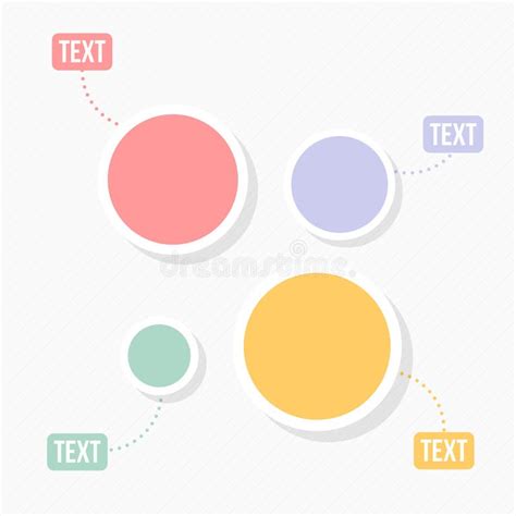 minimal infographic with circles data visualization comparison vector