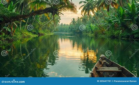 Kerala Backwaters Stock Illustration Illustration Of Fish 305647781