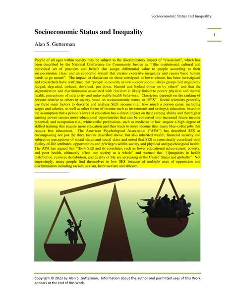Pdf Socioeconomic Status And Inequality