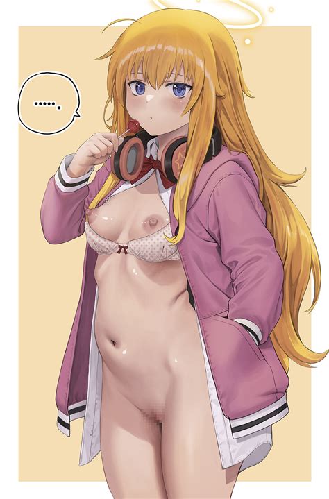 Rule 34 Blonde Hair Blue Eyes Bottomless Bra Bra Pull Breasts