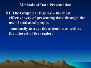 Data Organization And Presentation Statistics For Research PPT