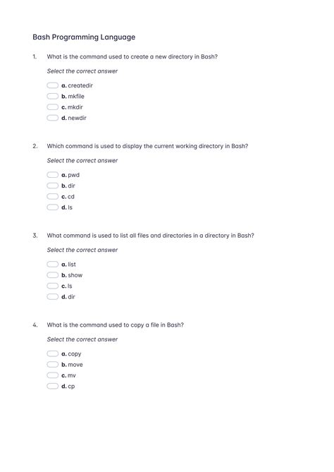 SOLUTION Bash Programming Language Made With Conker Questions Answers