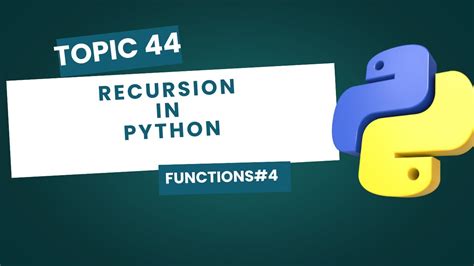 Recursion In Python Introduction To Recursive Functions Python