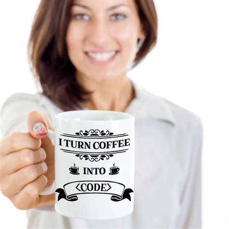Funny Programmer Coffee Mug I Turn Coffee Into Code Etsy