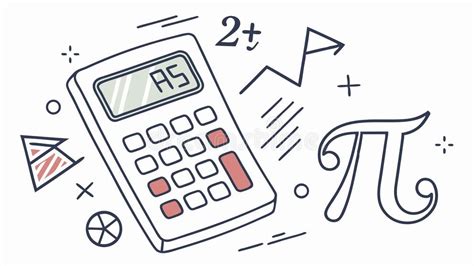 Calculator And Math Symbols Numeracy And Education Vector Design Generative Ai Stock Vector