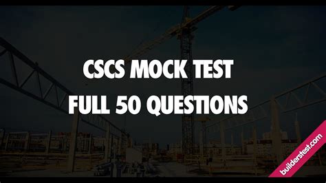 CSCS Mock Test Full Questions YouTube