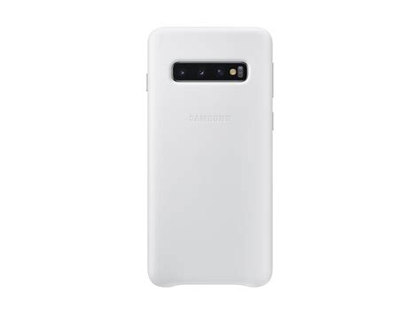Galaxy S10 Leather Back Cover White Mobile Accessories Ef