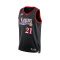 Camiseta Nike Philadelphia 76ers Swingman Hardwood Classics Joel Embiid Niño Black Basketball