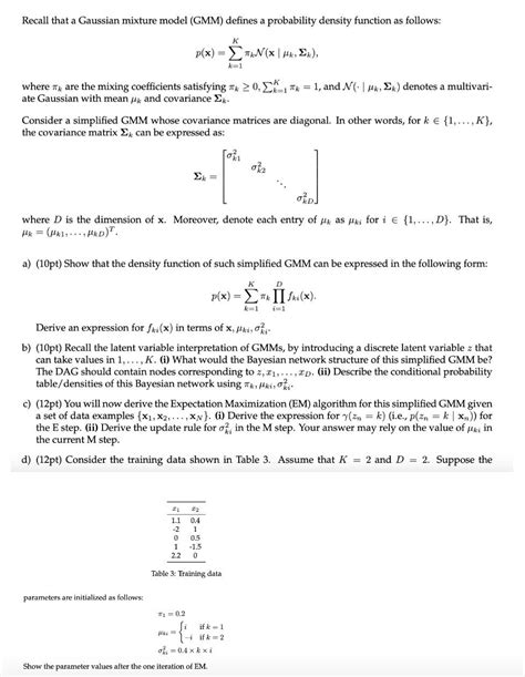 Recall That A Gaussian Mixture Model Gmm Defines A