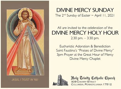 Divine Mercy Flyer 2021 Holy Trinity Columbia