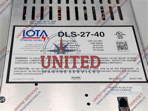Iota Dls 27 40 Power Converter And Charger Rev 1602 United Marine