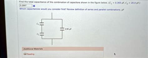 Find The Total Capacitance Of The Combination Of Capacitors Shown In The Figure Below C₁ 0