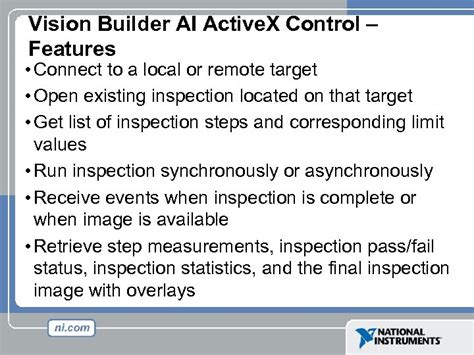 Wednesday Ni Vision Sessions Customize Vision Builder Ai