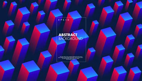 250 Blue 3d Model Abstract Cube Background Stock Illustrations Royalty Free Vector Graphics