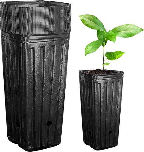 Iceyyyy 20pcs Tall Tree Potsplastic Deep Nursery Treepots