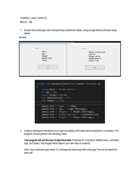 Programming Activities Ordoñez Pdf Body Mass Index