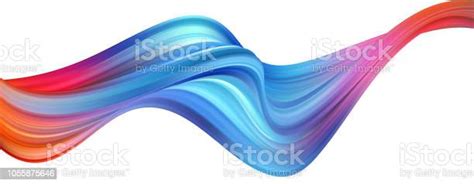 현대 다채로운 흐름 포스터입니다 컬러 배경에서 웨이브 액체 모양입니다 디자인 프로젝트에 대 한 예술 디자인입니다 벡터 일러스트 레이 션 3차원 형태에 대한 스톡 벡터 아트