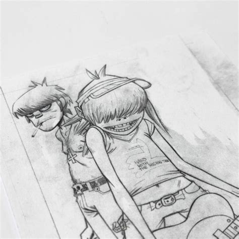 Jamie Hewlett Gorillaz D Sides Mini Sketch Print 2 2007